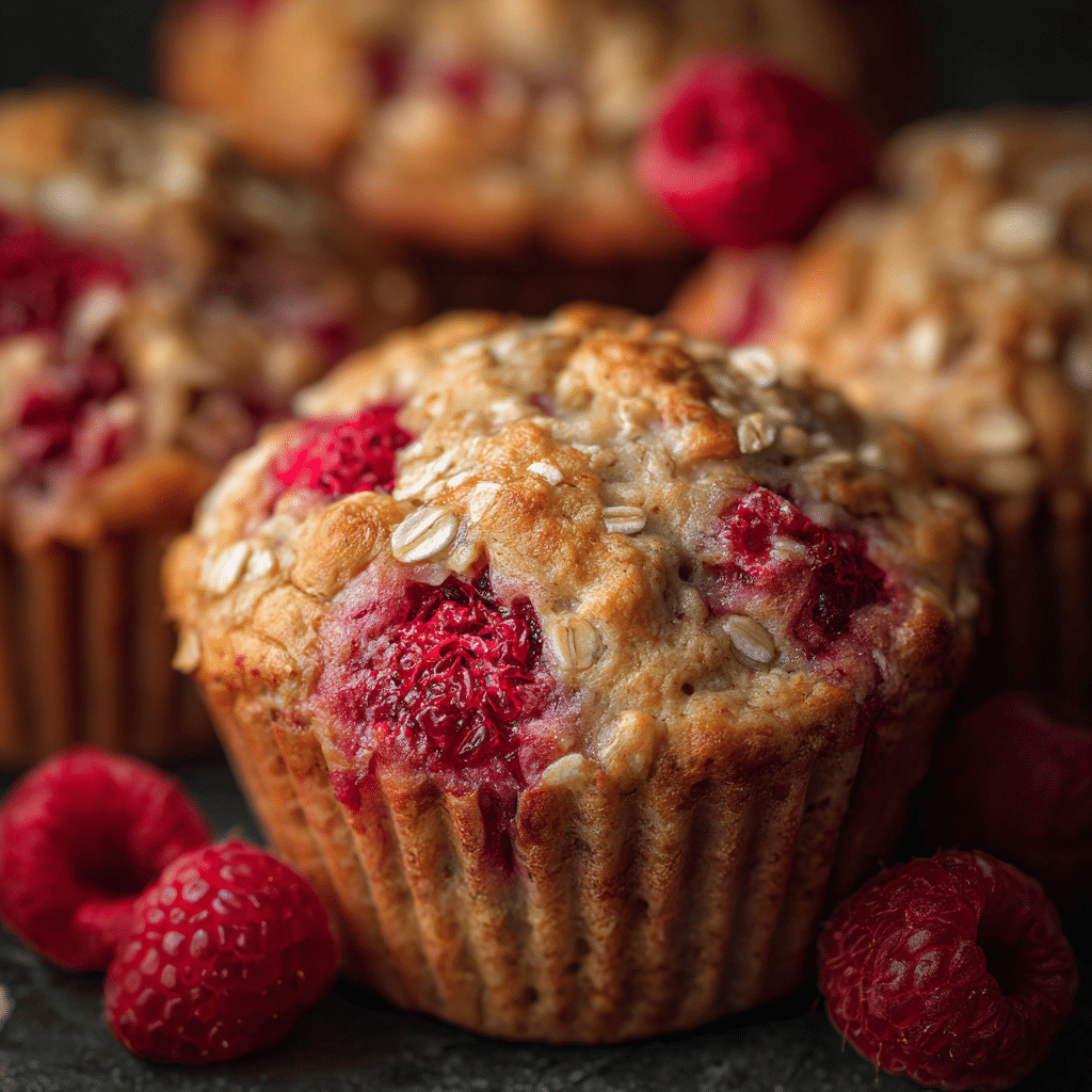Raspberry Oat Muffins
