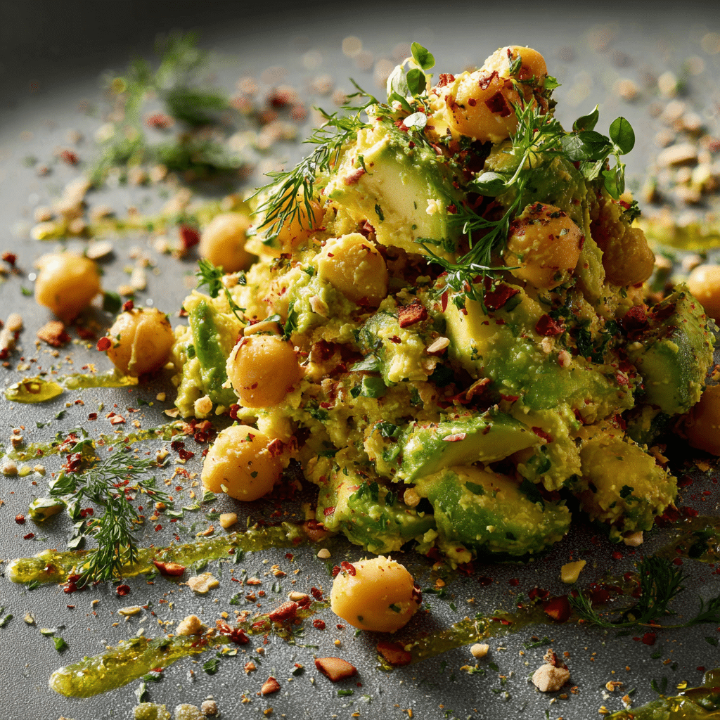 Smashed Chickpea Avocado Salad