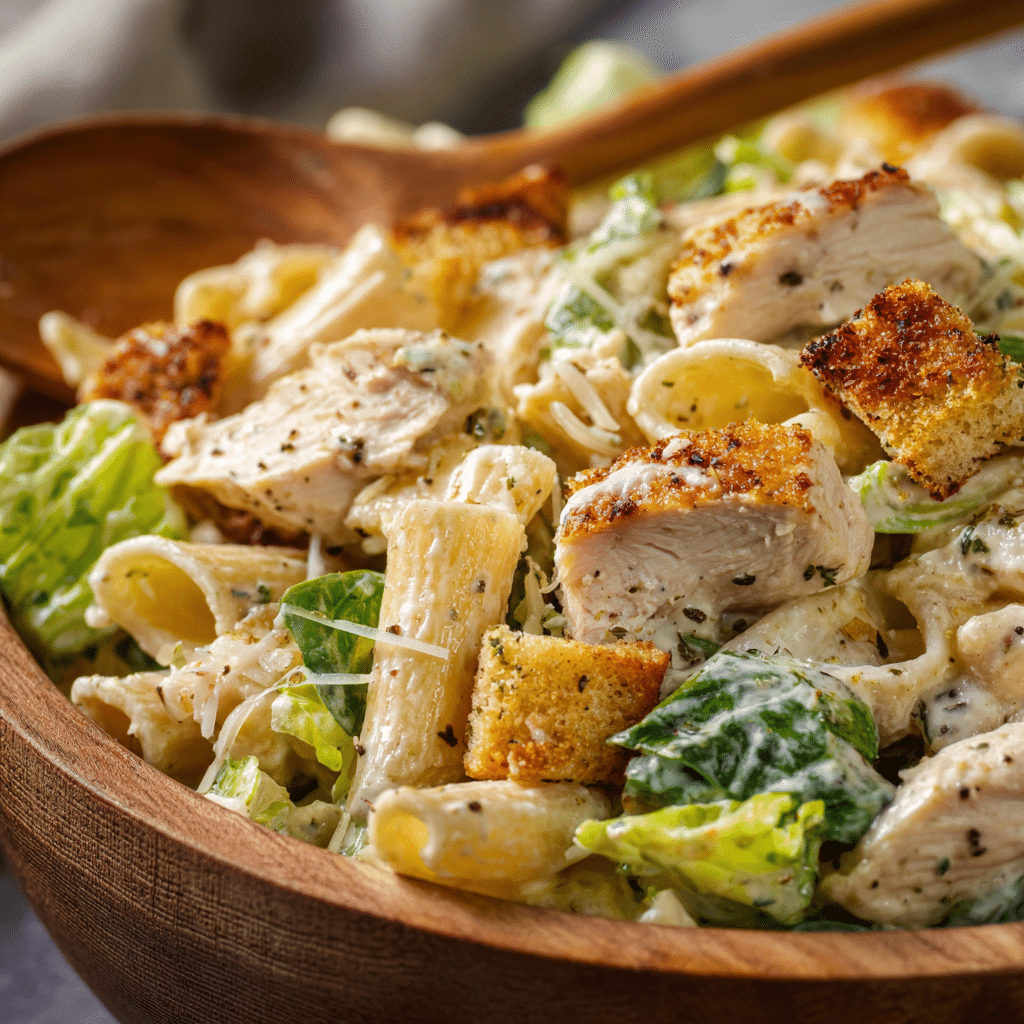Creamy Chicken Caesar Pasta Salad